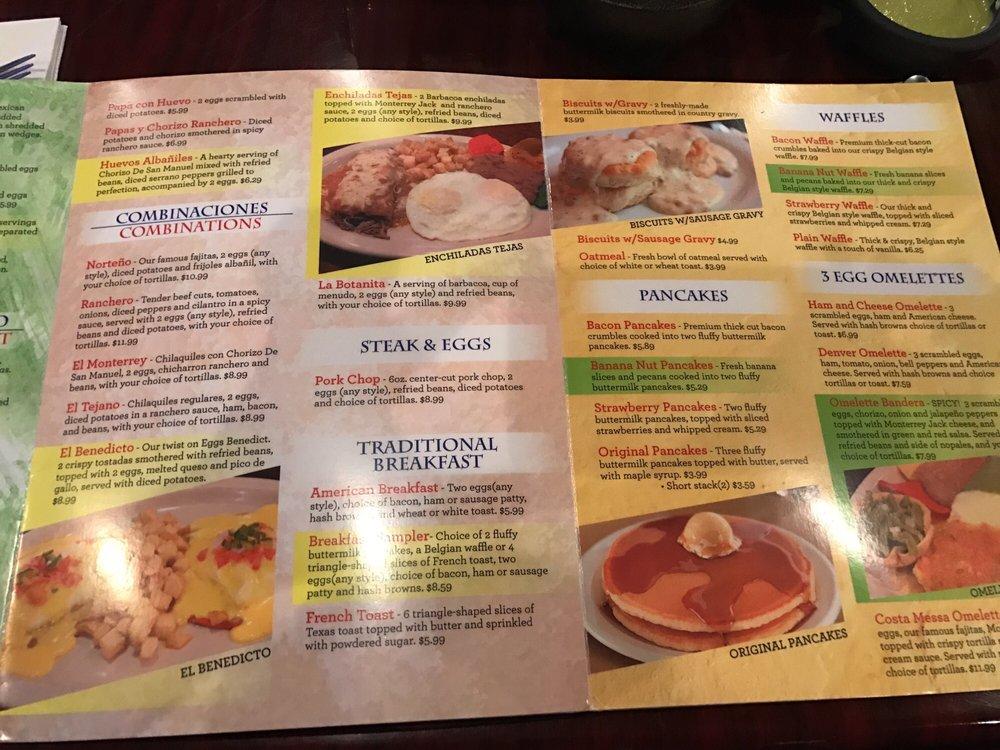 Menu at Costa Messa Restaurant North, McAllen, N 10th St