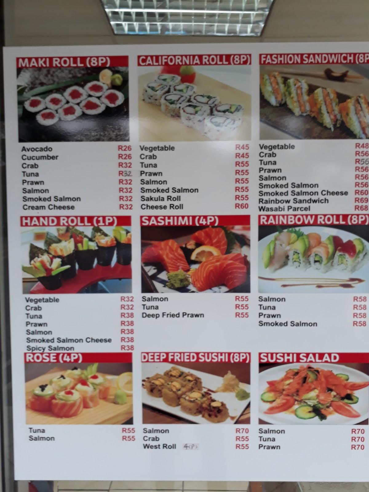 Menu at Huamin restaurant, Centurion