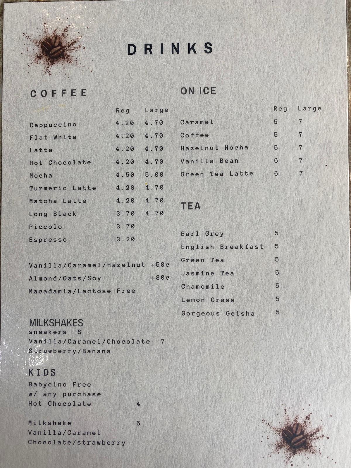 Menu at J's on the deck pub & bar, Shellharbour