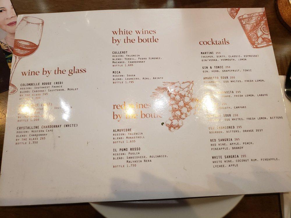 Menu at Mijo Comfort Food restaurant, Makati