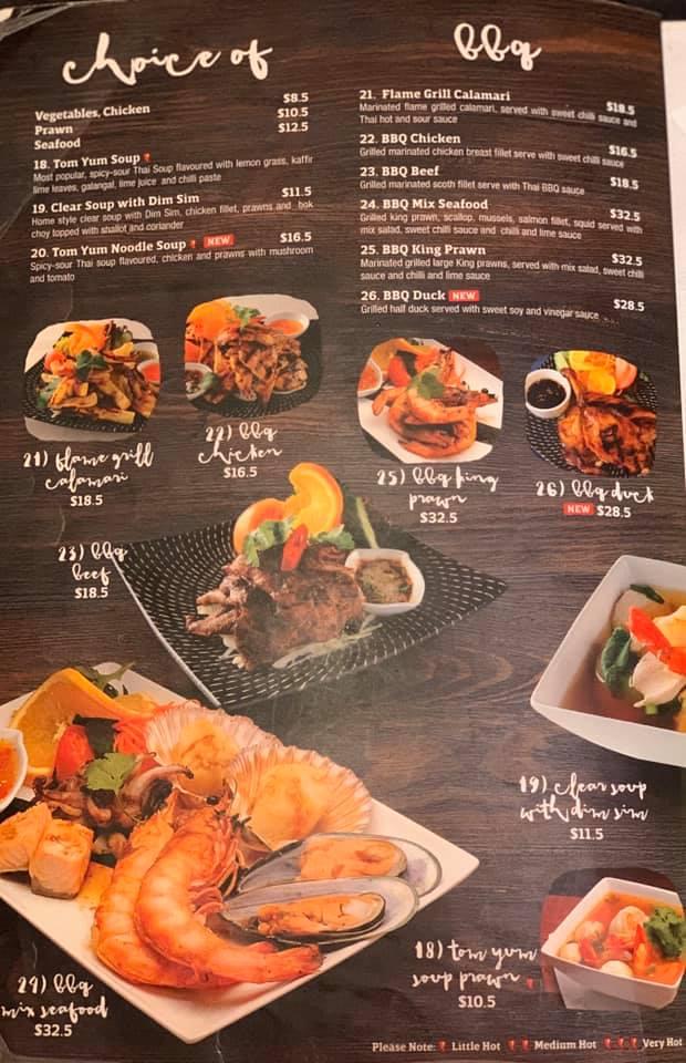Menu at Abode Thai Cuisine restaurant, Brighton-Le-Sands