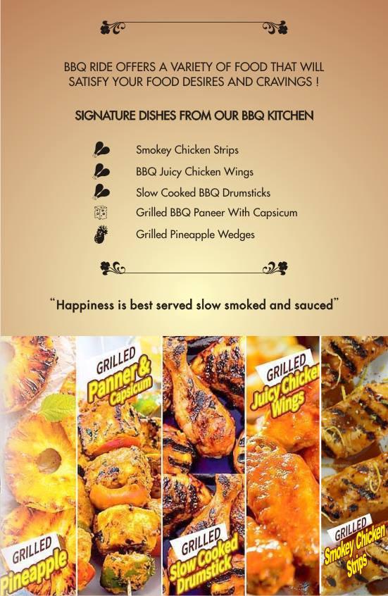 Menu at Bbq Ride India - Yercaud, Yercaud