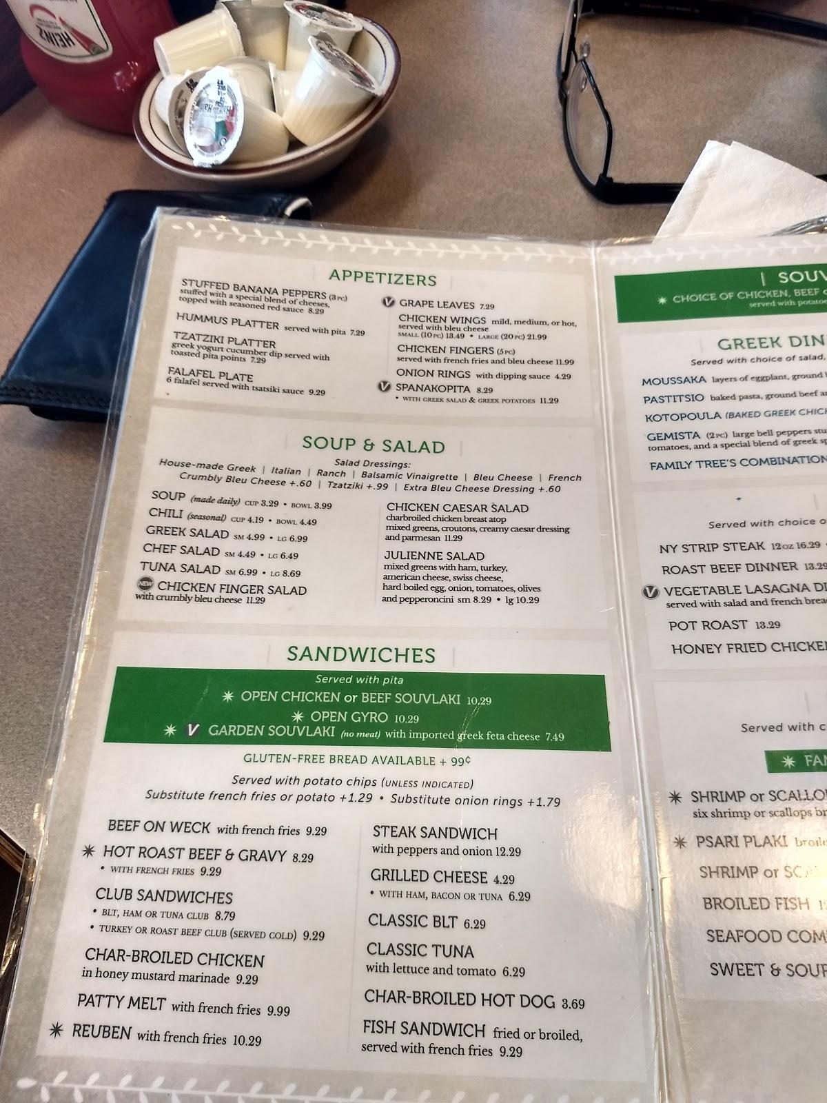 Menu at Family Tree restaurant, Buffalo, Bailey Ave
