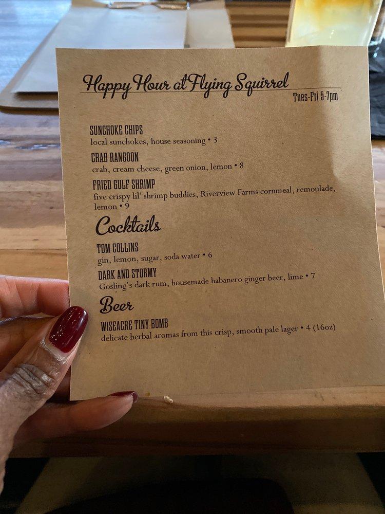 Menu at Flying Squirrel pub & bar, Chattanooga