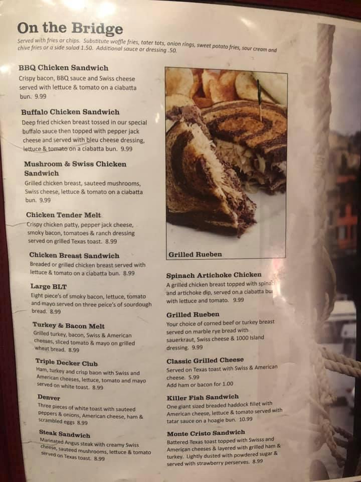 Menu at River Boat Depot restaurant, Sartell