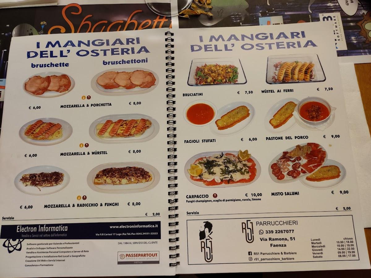 Speisekarte von Spaghetti Notte restaurant, Faenza