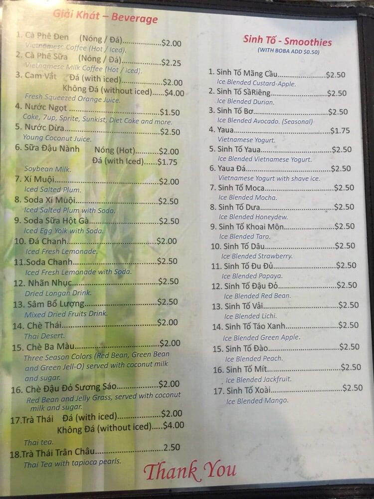 Menu at Thai Lai Restaurant, Hawthorne, Prairie Ave