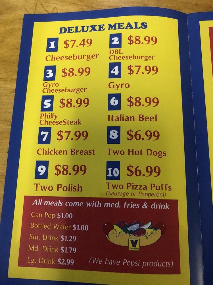 Menu at Saul's Chicago Style Grill fast food, East Chicago