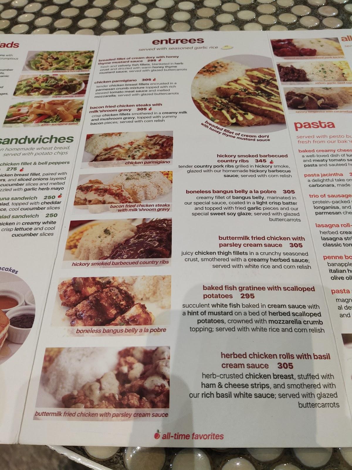 Menu at Banapple Pies and Cheesecakes Ayala Fairview Terraces ...