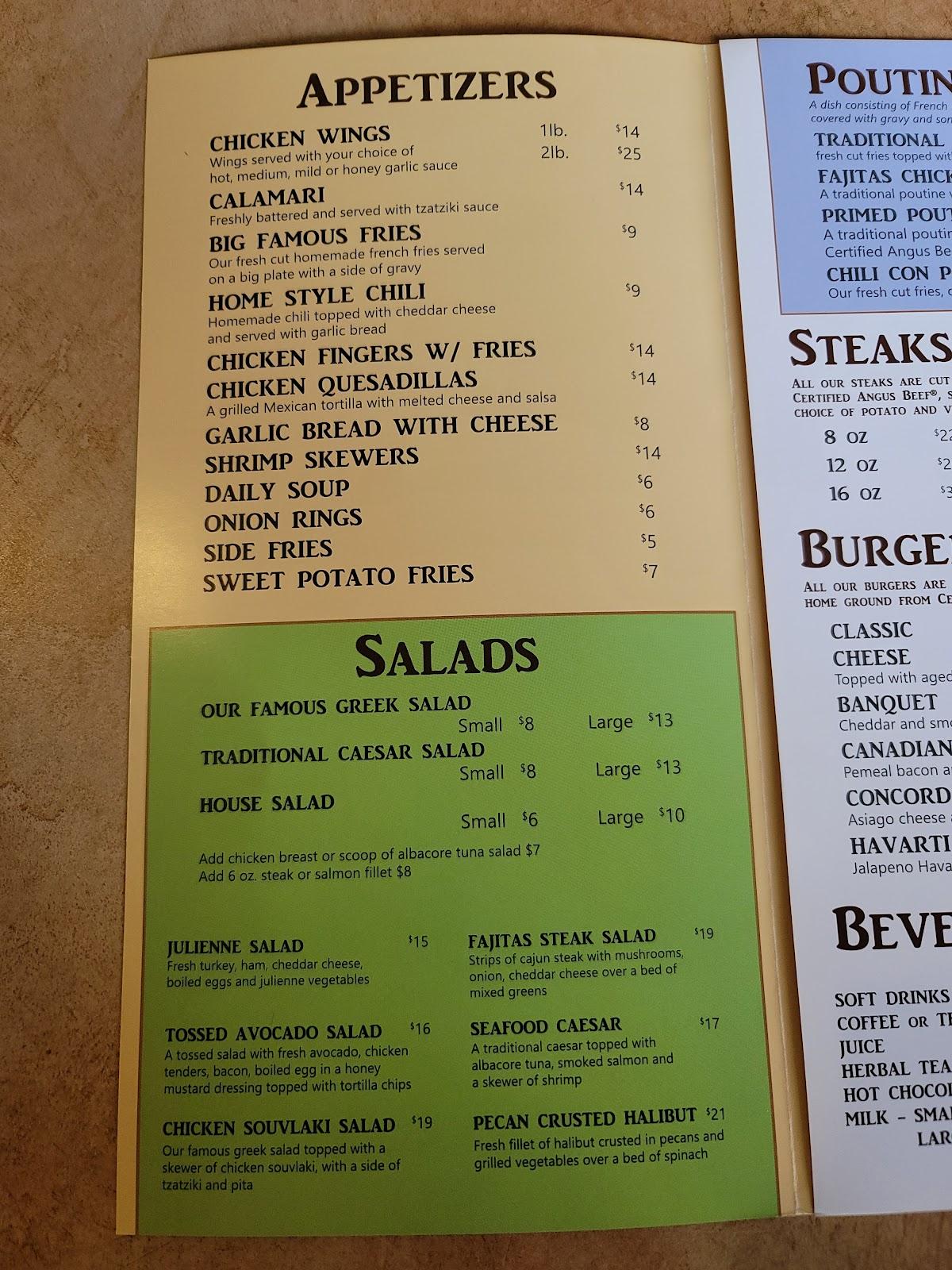 Menu at Mr Nick's Food Service restaurant, Vaughan
