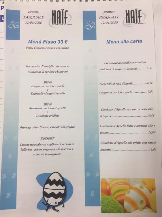 Menu at Naif ristorante pizzeria, Ravenna