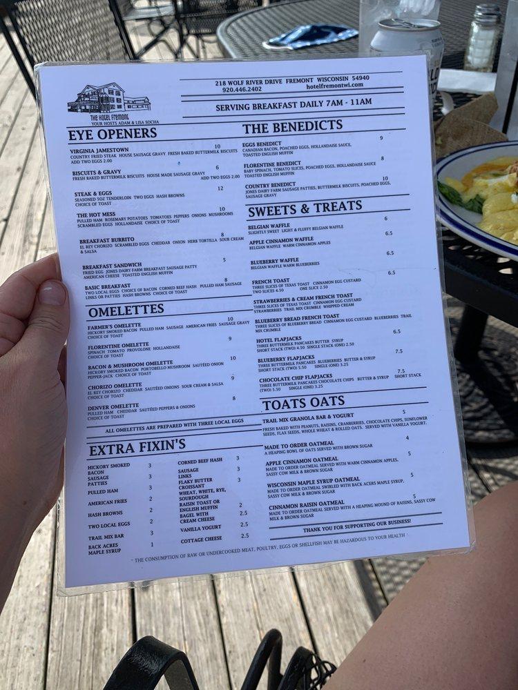 Menu at The Hotel Fremont restaurant, Fremont