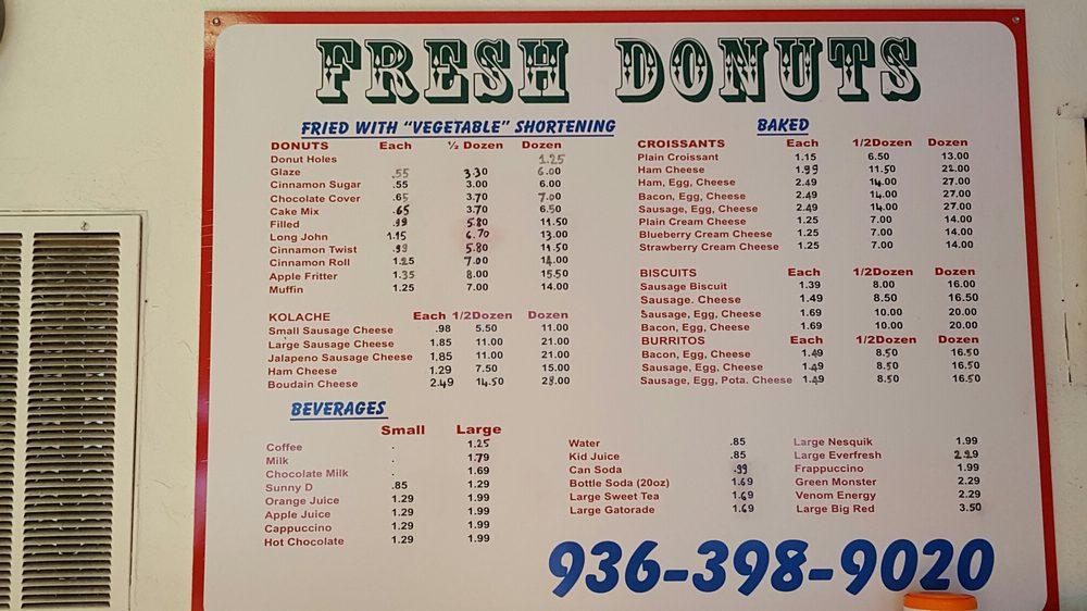 Menu at Fresh Donuts, Corrigan