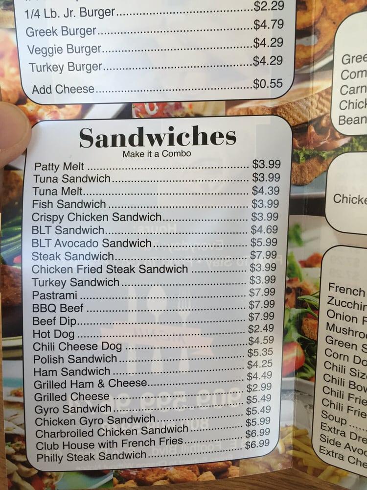 Menu at Kosmos Burgers restaurant, San Dimas