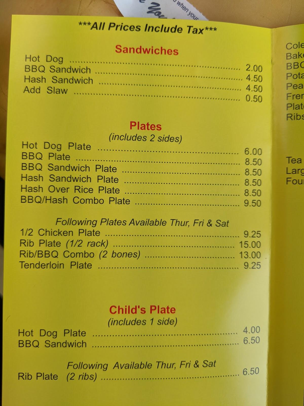 Menu at Pig Out BBQ, Wellford, New Cut Rd