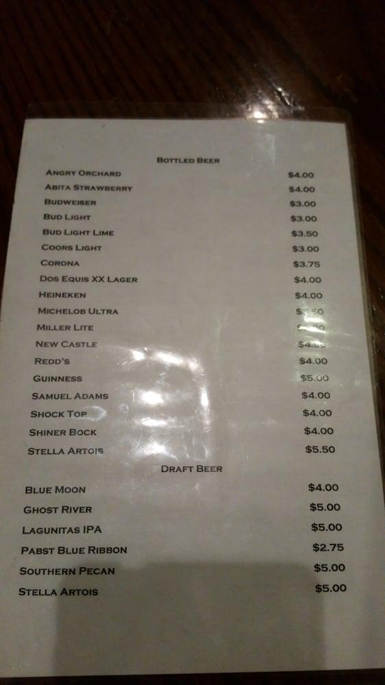 Menu at Stone Pony Pizza pizzeria, Clarksdale