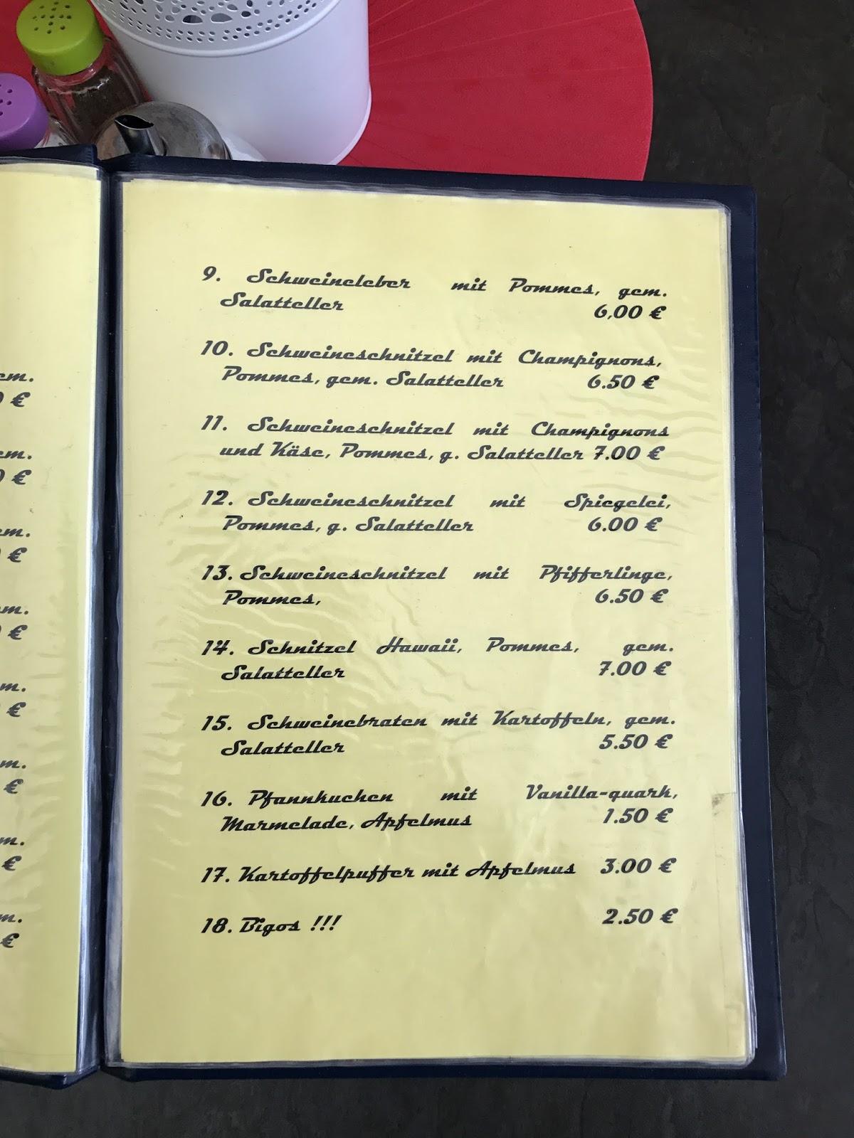 Menu at Bar bei Marysia, Slubice