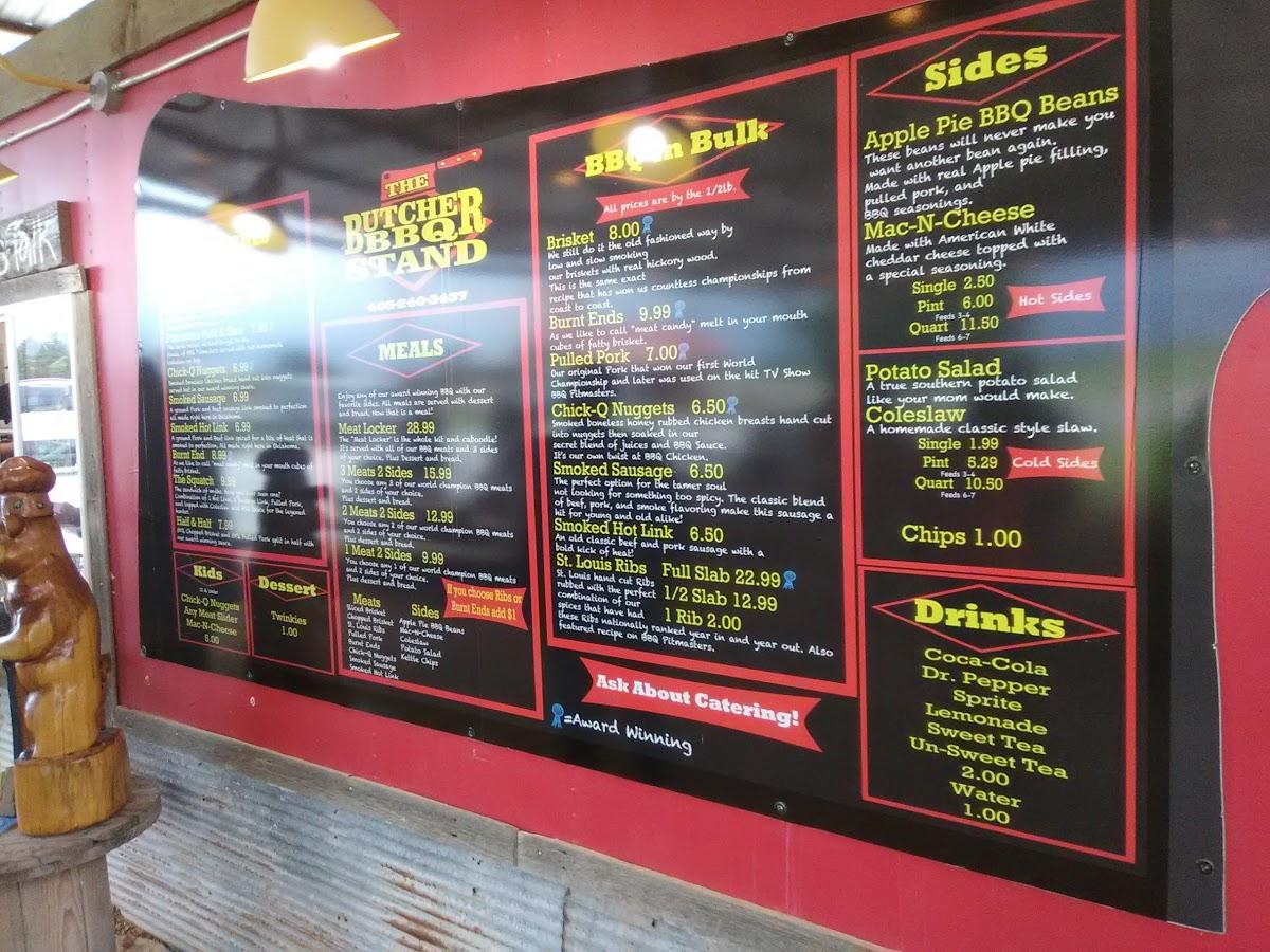 Menu at The Butcher BBQ Stand, Wellston, OK-66