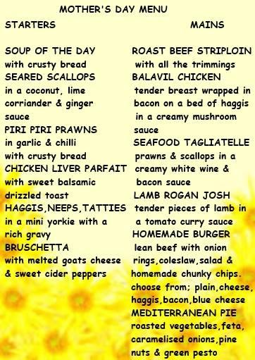 Menu at Balavil Hotel pub & bar, Newtonmore