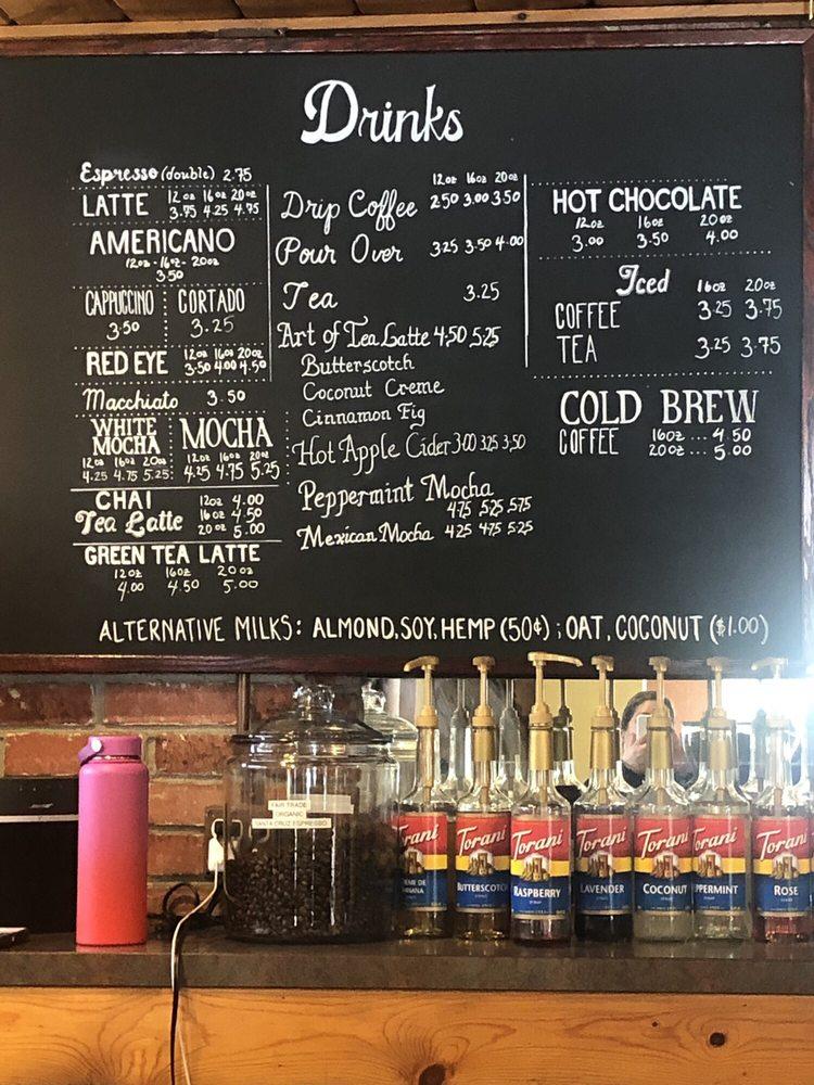 Menu at The Tree House Cafe, Boulder Creek
