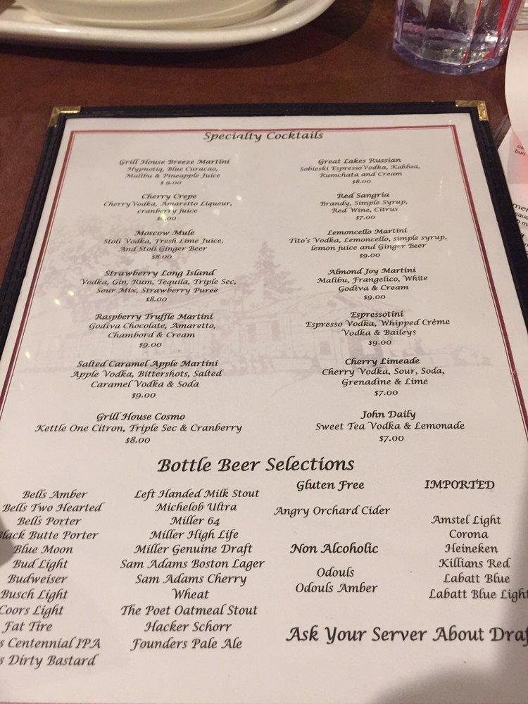Menu at The Grill House steakhouse, Allegan, 32nd St