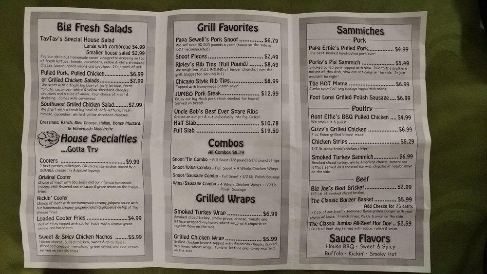 Menu at Big Mama's BBQ Express, Washington Park