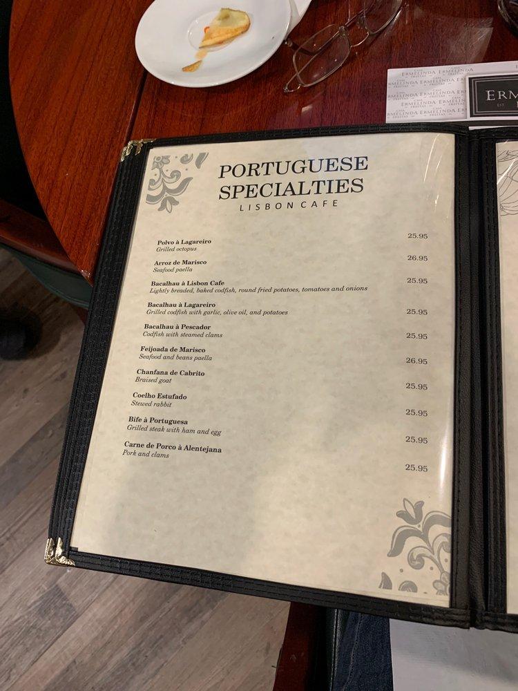 Menu at Lisbon Cafe, Mineola