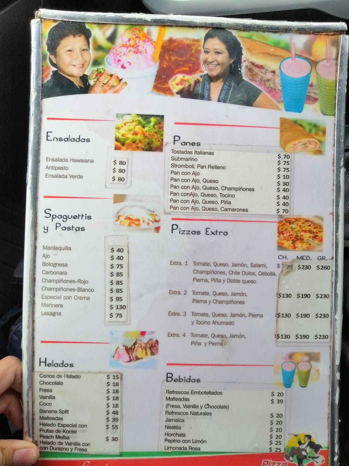 Carta de pizzería Pizza Y Corre MID POLIGONO, Merida, C. 20 247