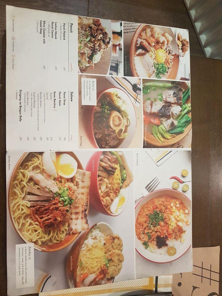Menu at Sarsá Kitchen + Bar, Makati, 109 Rada