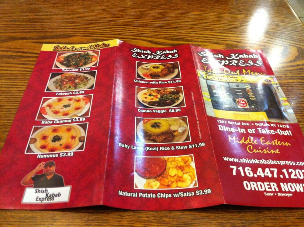 Menu at Shish Kabab Express restaurant, Buffalo