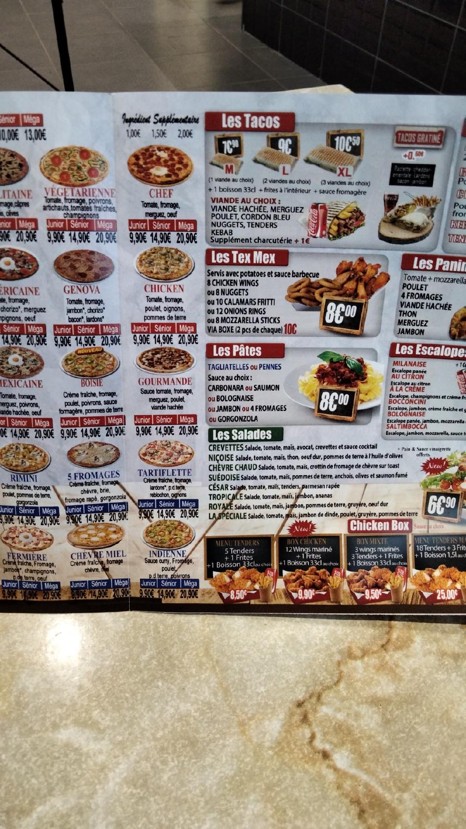 Menu at Via Pizza Montargis restaurant, Montargis