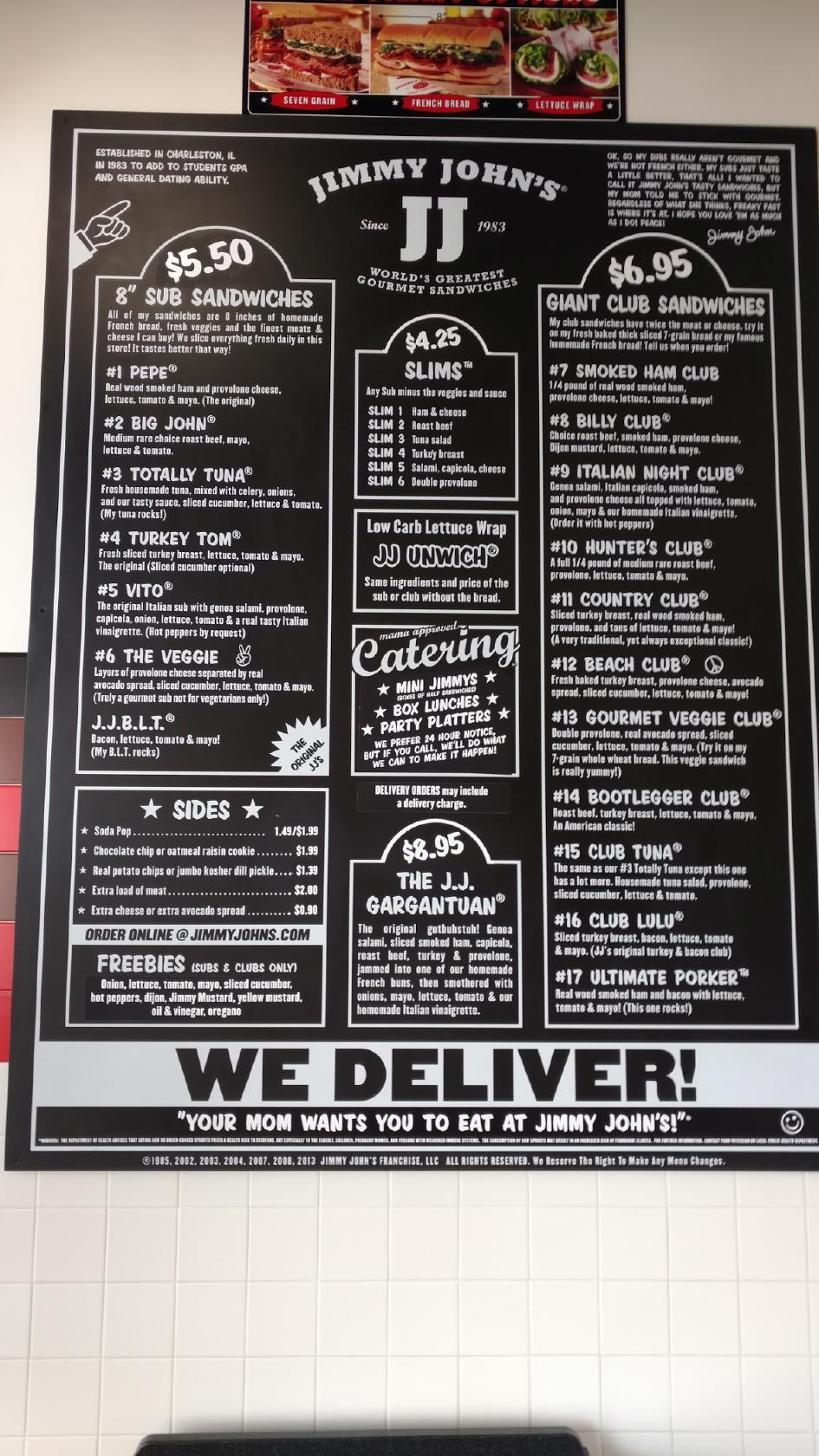 Jimmy John's PDF Menu Get It Here (2023) SoLoyal, 49% OFF