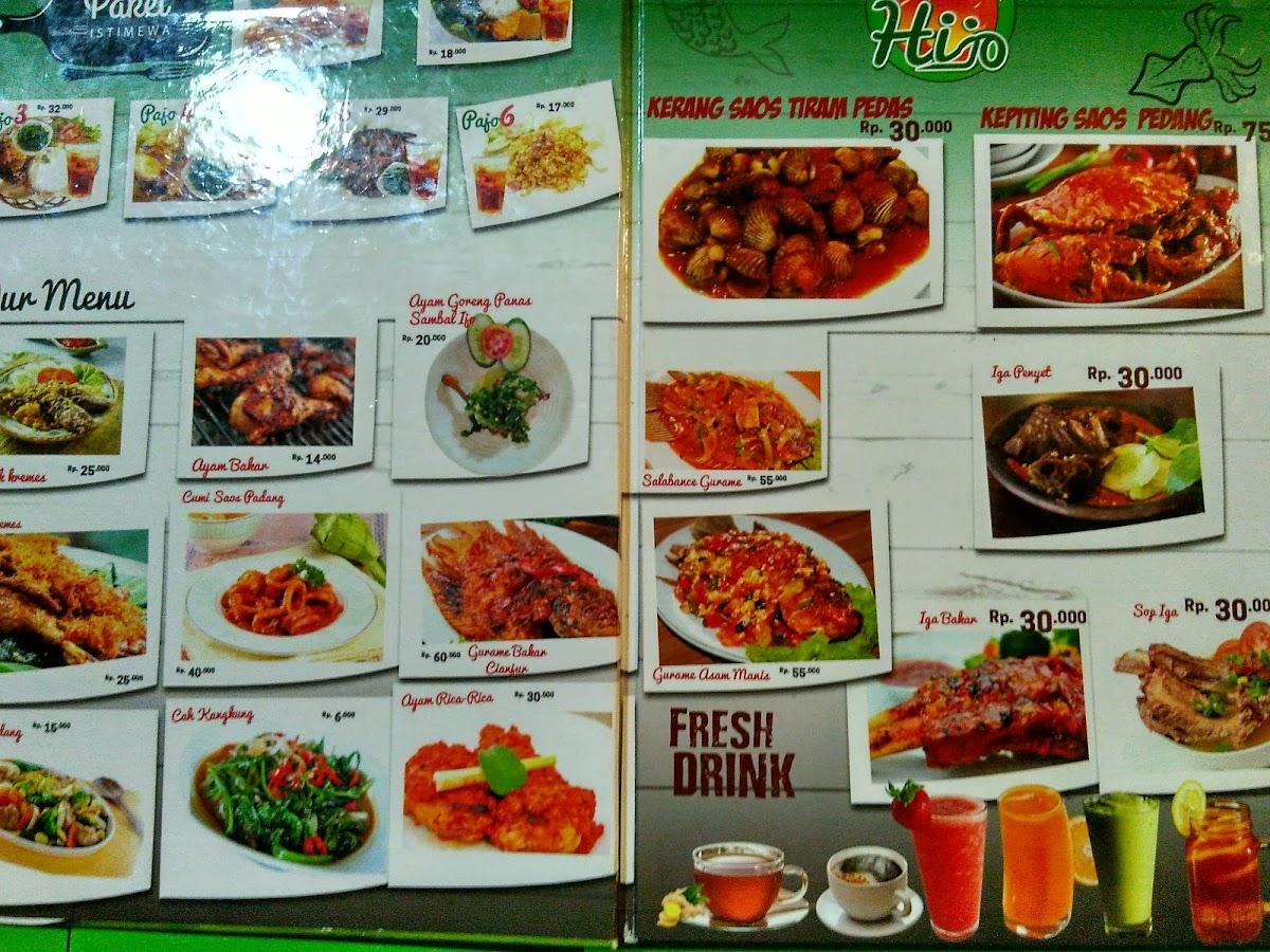 Carta del café Pondok Cabe Ijo, Pematang Kandis