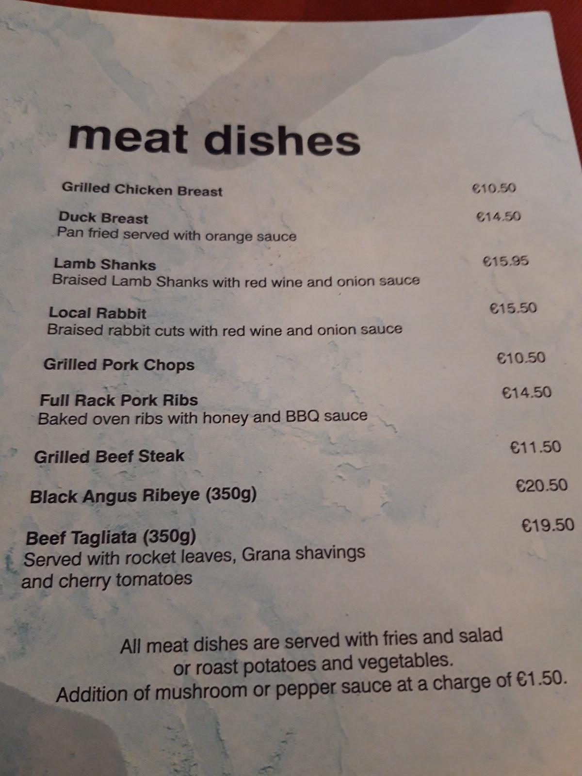 Menu at Santa Marija - Kazin Tal-banda restaurant, Żebbuġ