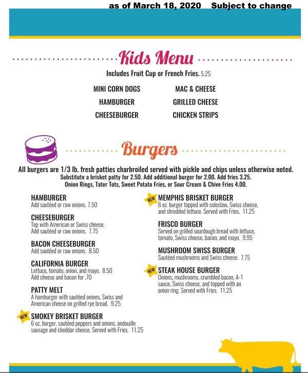 Menu at The Joint - Tavern & Eatery pub & bar, Bennettville