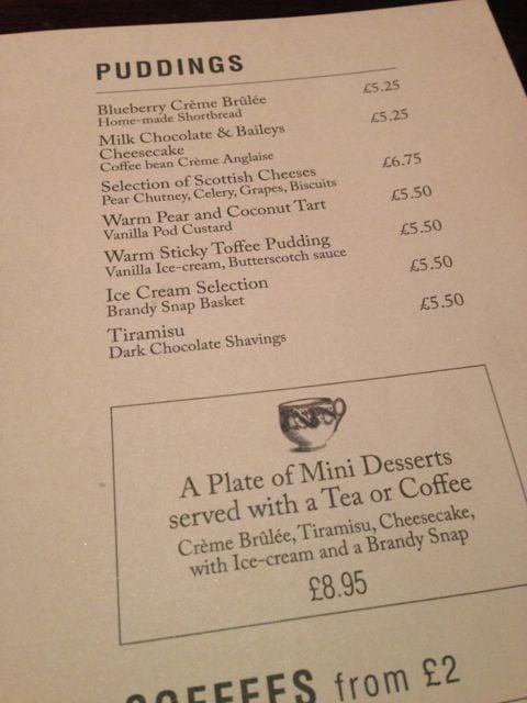 Menu at Bothy Glasgow restaurant, Glasgow