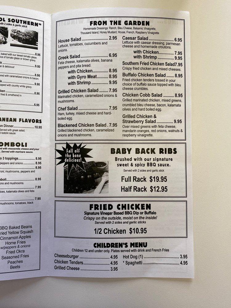 Menu at Pizza Wing King Family Restaurant, High Point