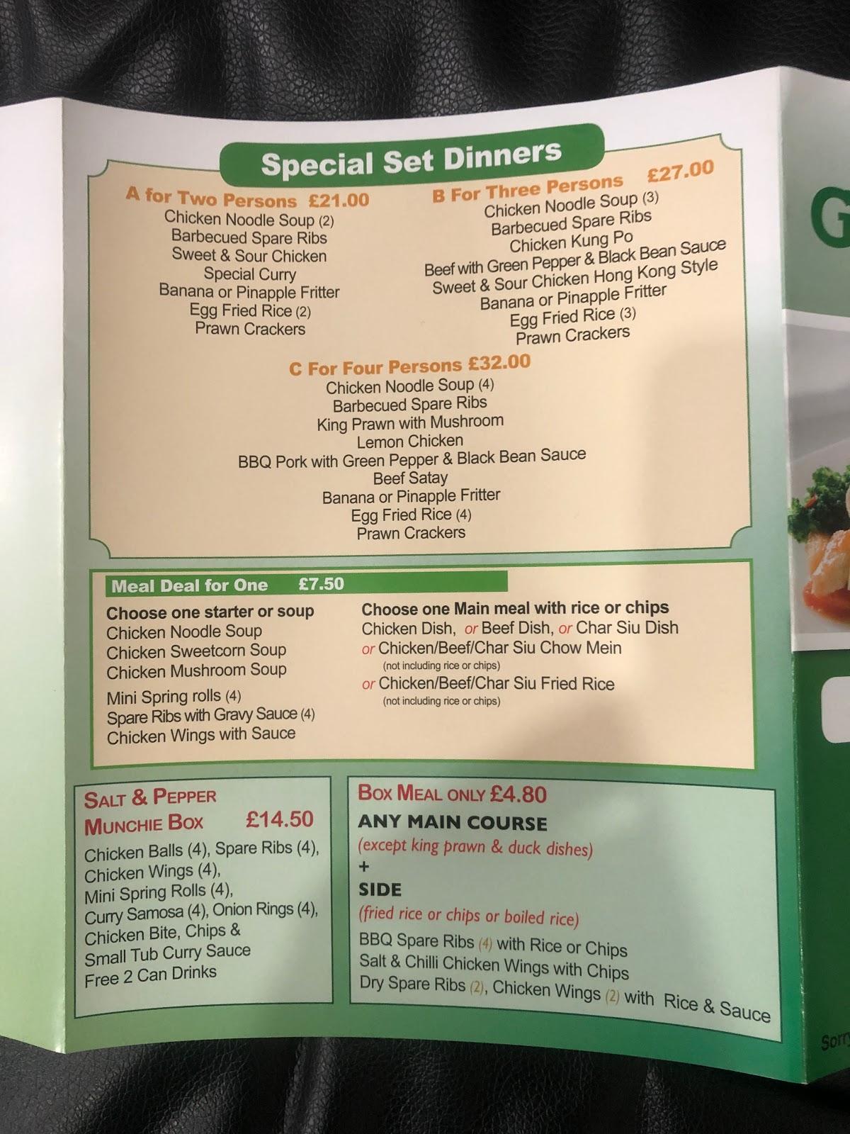 Menu at Good Will fast food, Motherwell