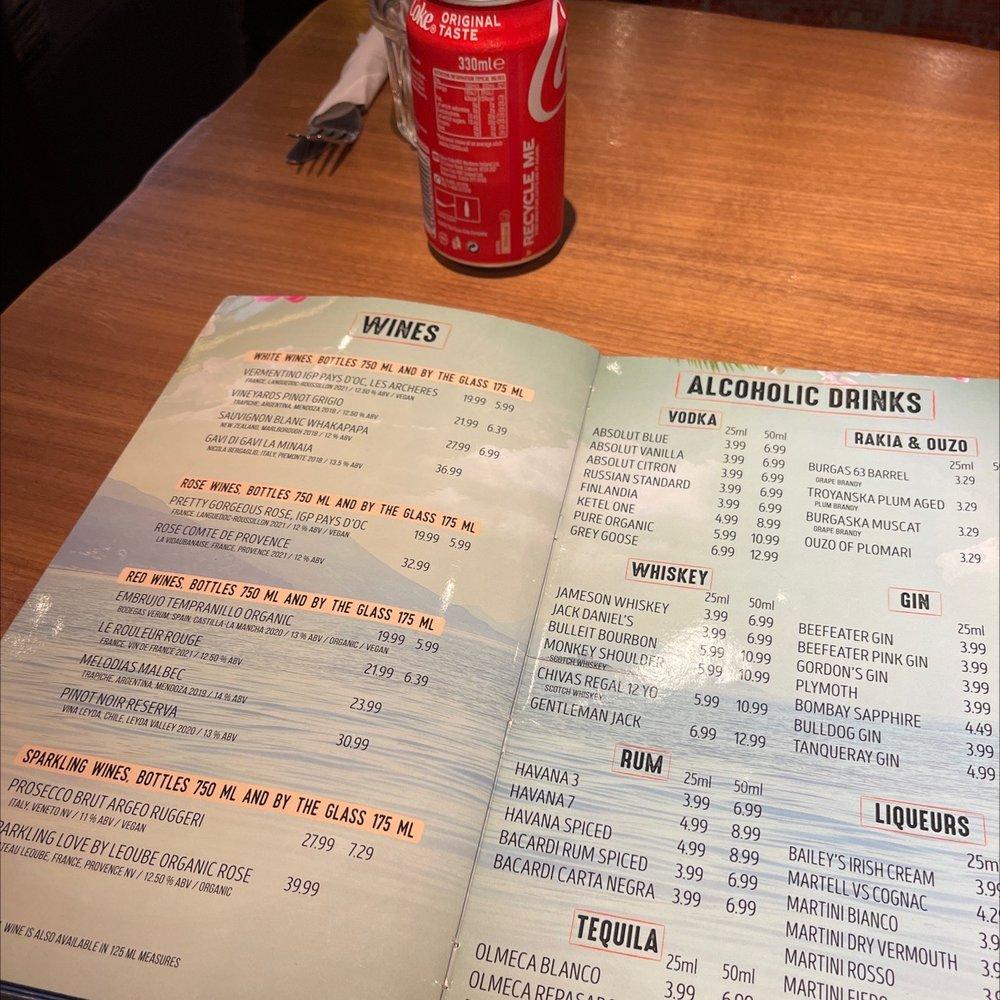 Menu at Happy London pub & bar, London