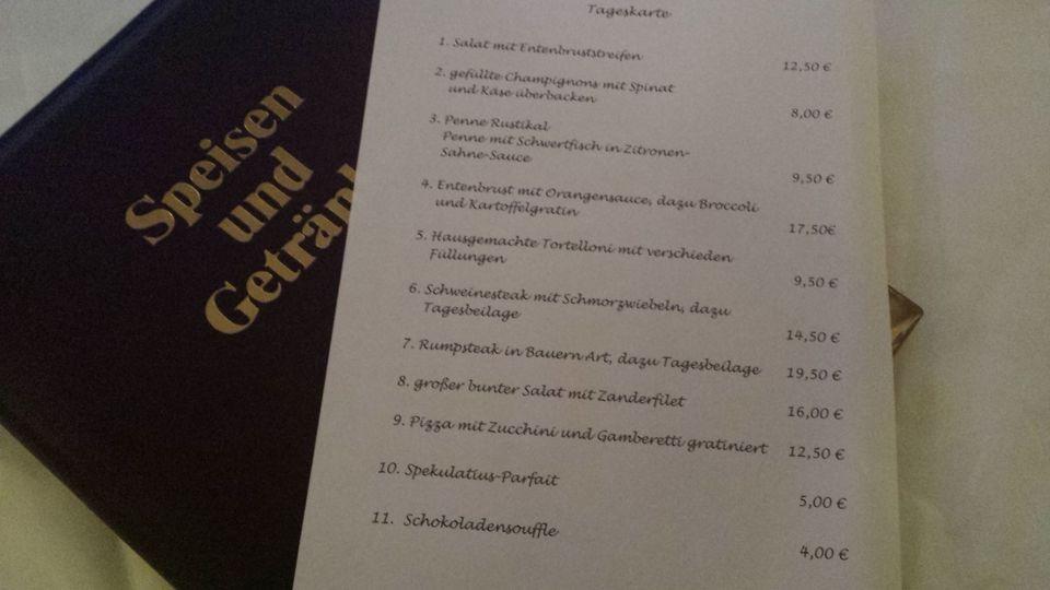 Speisekarte von La Locanda restaurant, Unna