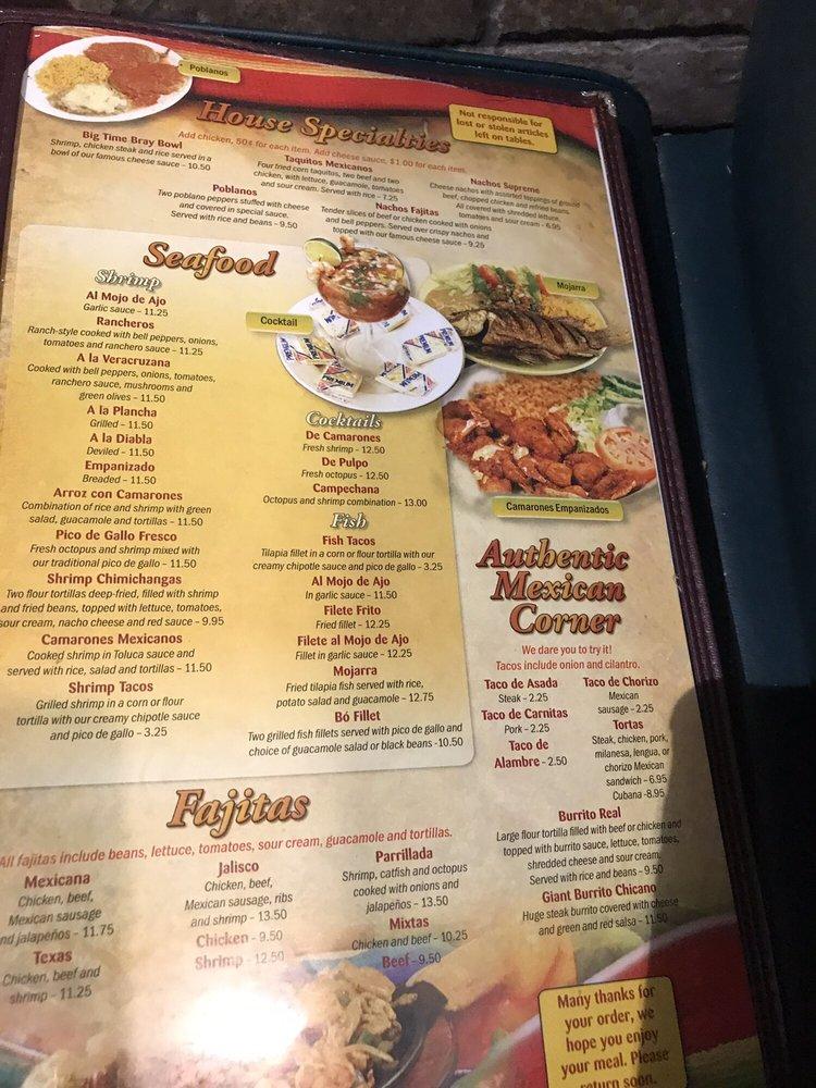 Menu at Habaneros Mexican Restaurant, Morganton, 412 W Fleming Dr