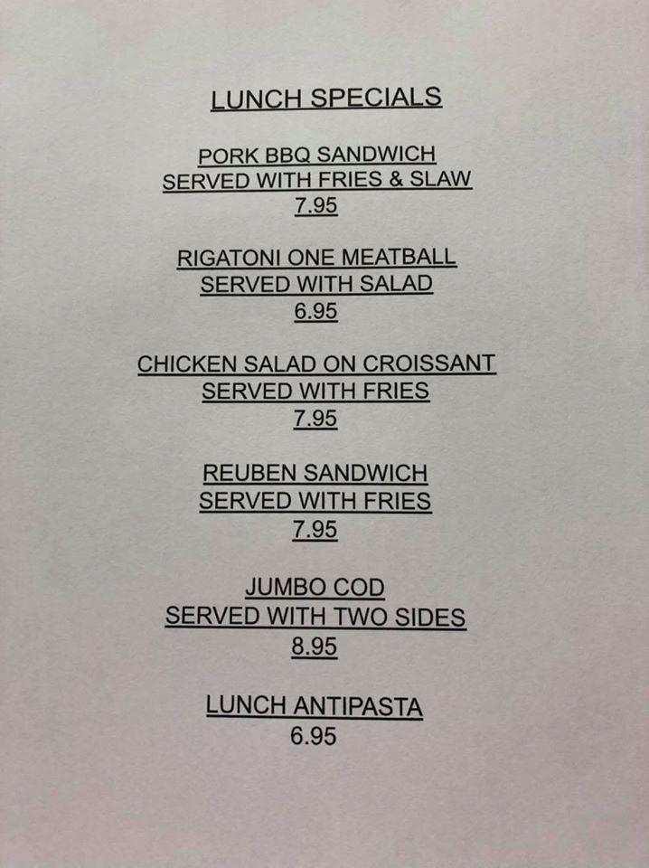 Menu at Say-Boy Restaurant, Fairmont