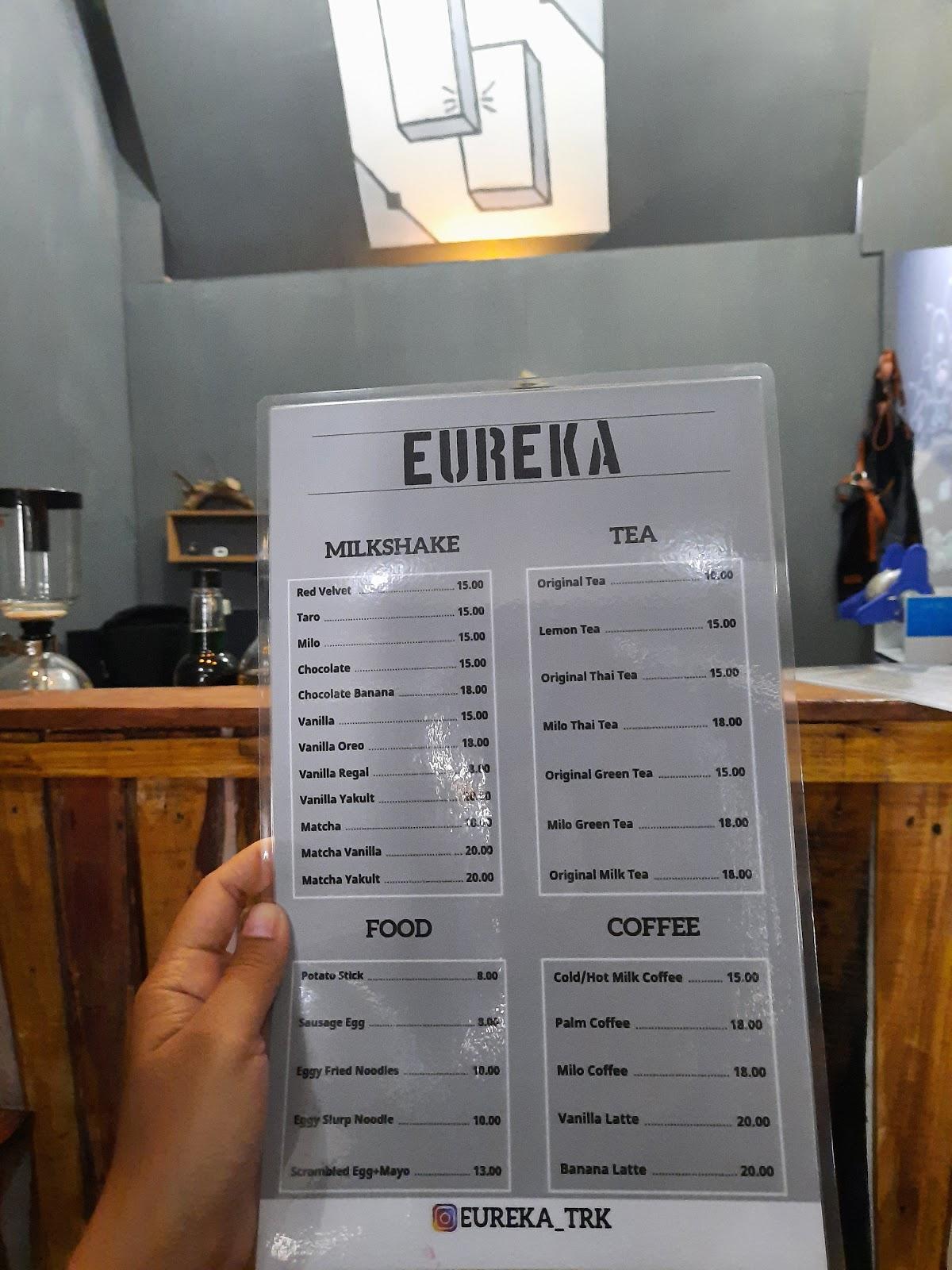 Menu at Eureka Tarakan cafe, Tarakan