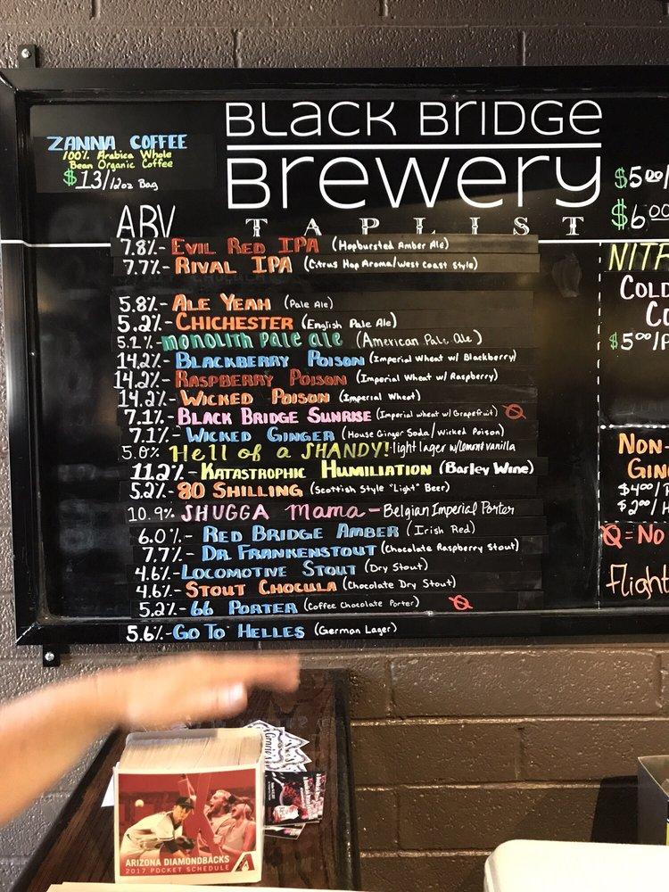 Menu at Black Bridge Brewery pub & bar, Kingman