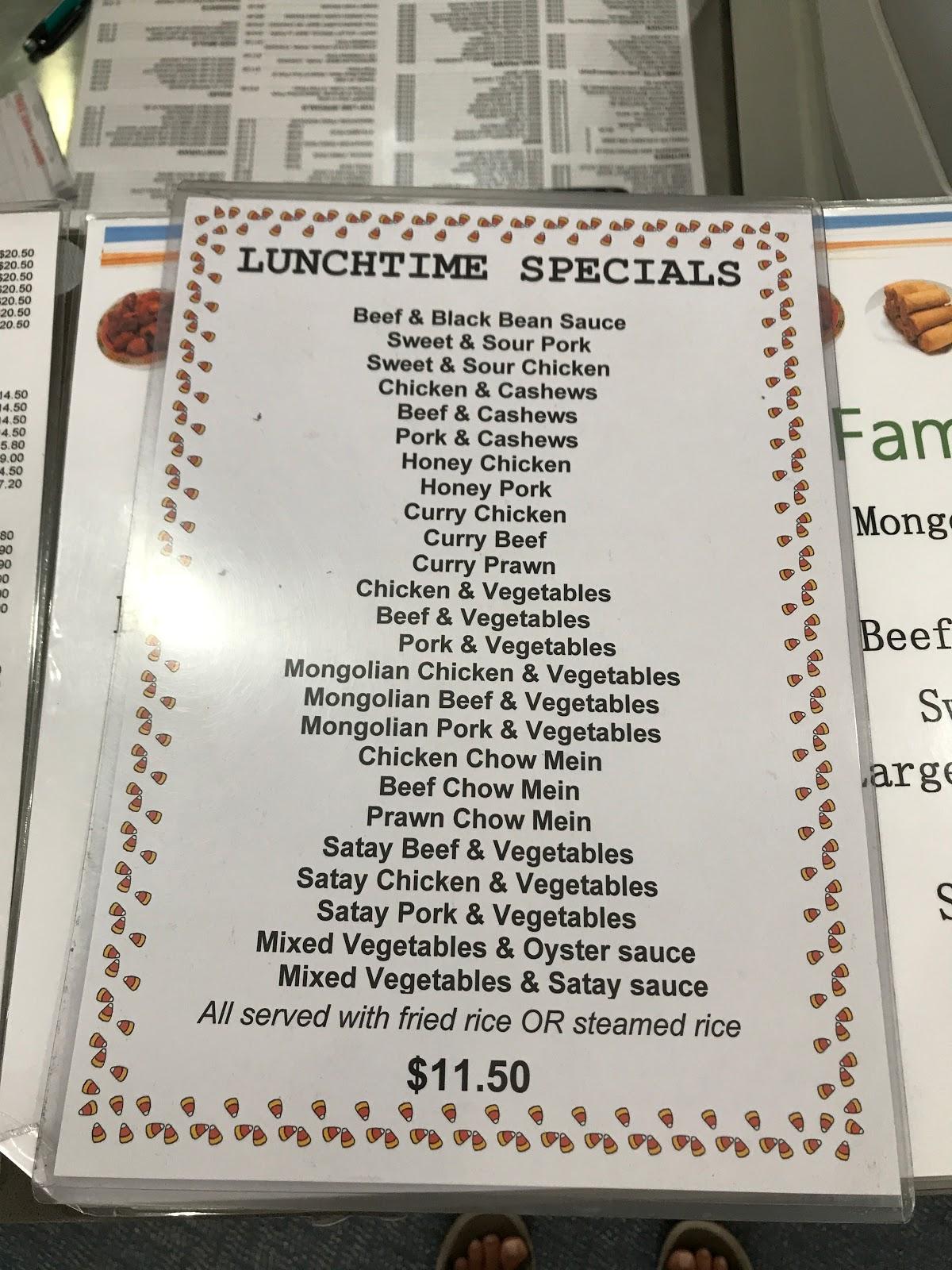 Menu at Happy Valley Beaudesert Chinese Family Restaurant, Beaudesert