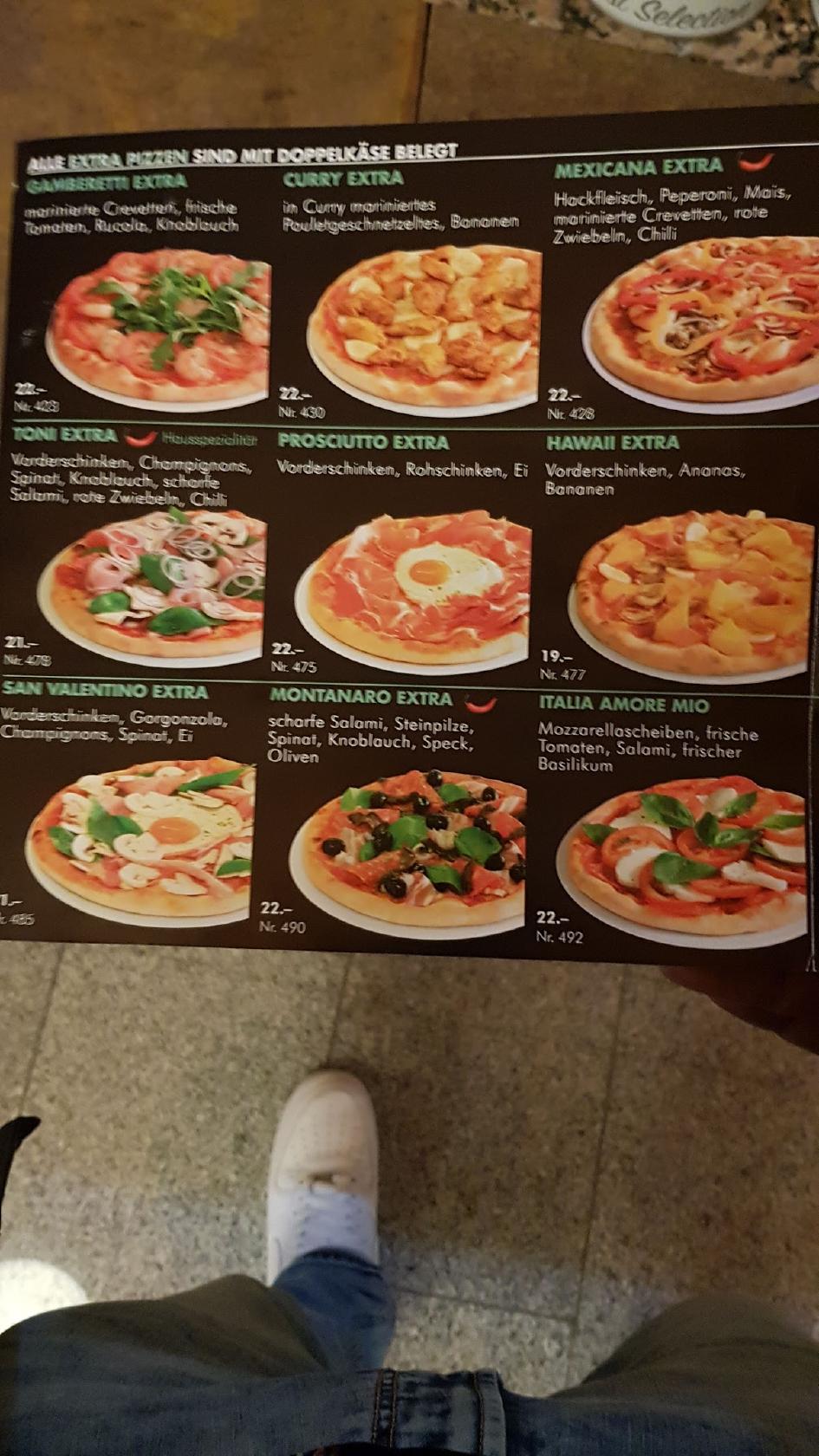 Speisekarte von Pizza da Toni GmbH, Buchs