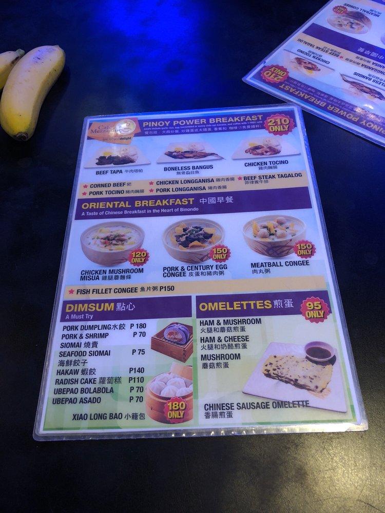 Menu at Café Mezzanine cafe, Manila, 650 Ongpin St