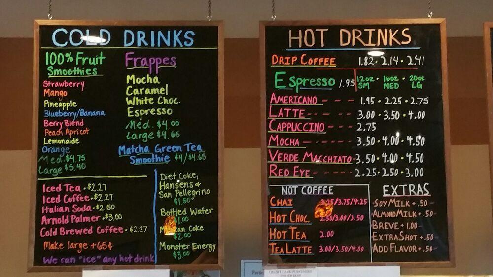 Menu at Thanks A Latte Espresso Cafe, Camp Verde