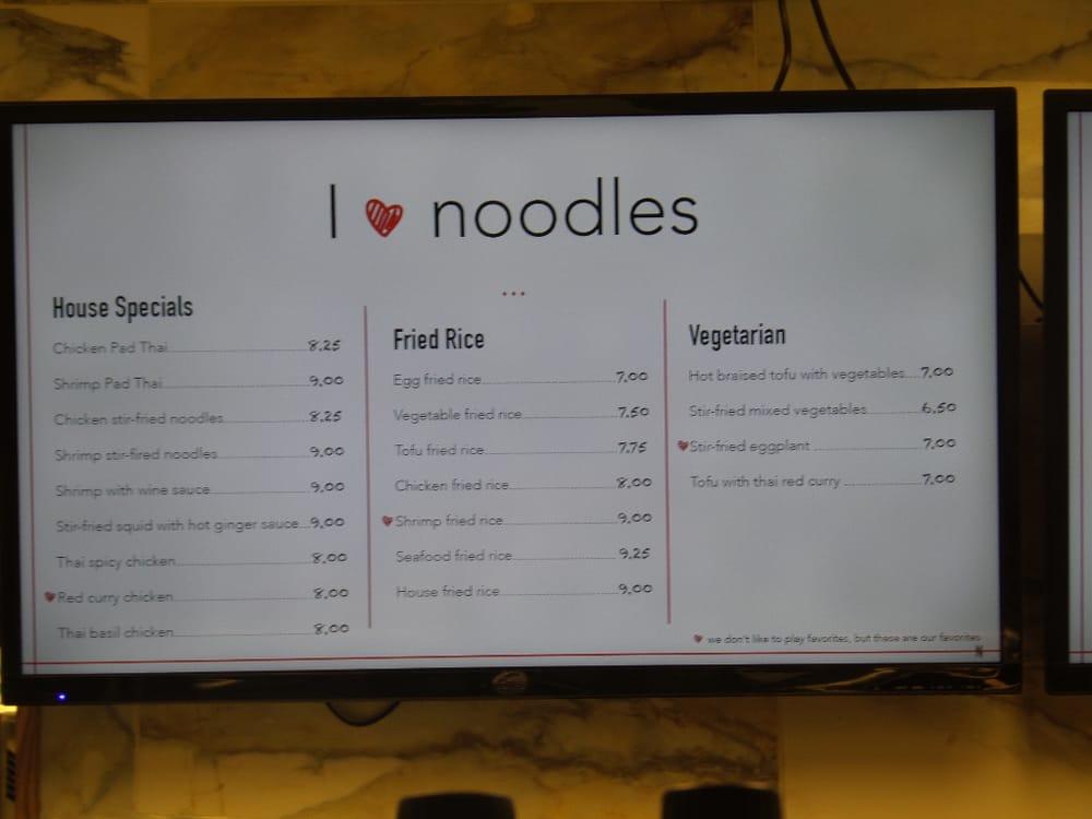 Menu at Noodle Cafe, Atlanta, 233 Peachtree St # B70