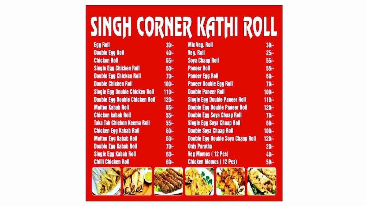 Menu at A one Kolkata lazeez kathi roll, Ghaziabad